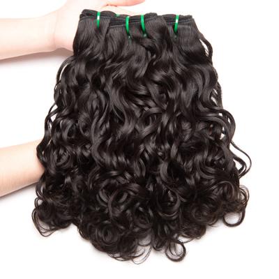 Cina Water Wave Human Hair Weave Extension High Grade Virgin Curly Human Hair Bundle in vendita
