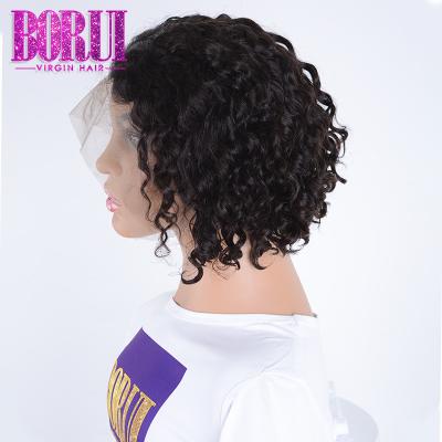 Cina Parrucca su ordinazione anteriore pre colta del taglio del folletto con parrucca riccia profonda di Wave dei capelli del bambino la breve in vendita