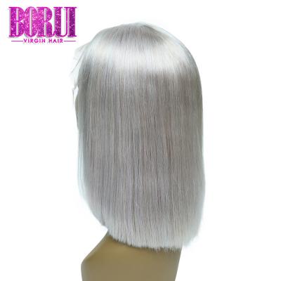 China Pacote personalizado colorido Ombre dianteiro de Bob das perucas de Bob do laço cinza curto disponível à venda