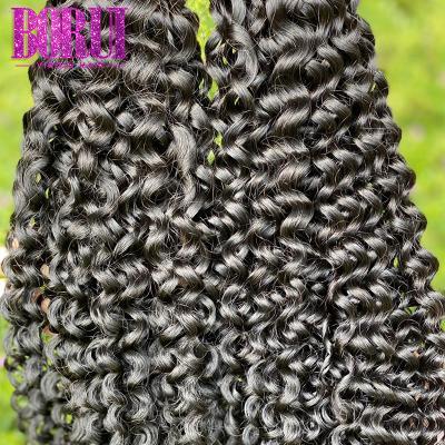 Cina Trama naturale riccia crespa peruviana dei capelli umani di colore dei capelli umani del tessuto del ricciolo di Jerry del vergine in vendita