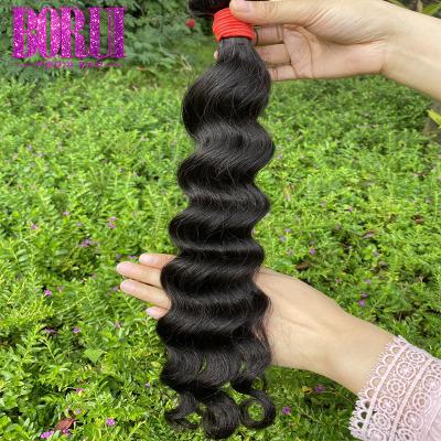 Cina Trama regolare a 8-28 pollici di trama di Wave del doppio peruviano naturale molle dei capelli forte in vendita
