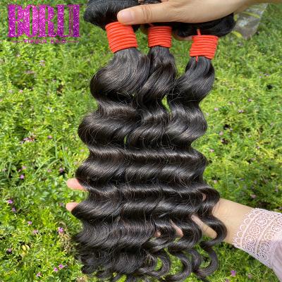 Cina Trama regolare a 8-28 pollici di trama di Wave del doppio peruviano naturale molle dei capelli forte in vendita