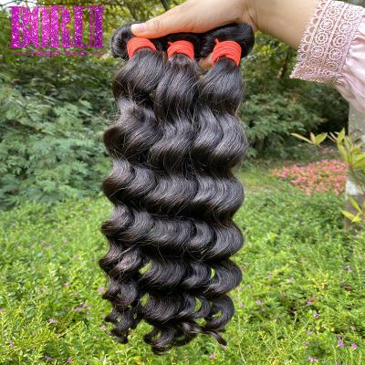 China Pacote puro do cabelo humano da onda natural não processada do cabelo do Virgin brandamente liso à venda