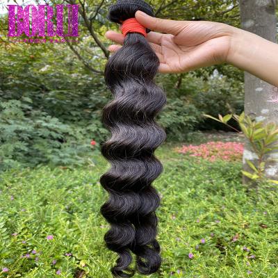 China Pacote puro do cabelo humano da onda natural não processada do cabelo do Virgin brandamente liso à venda