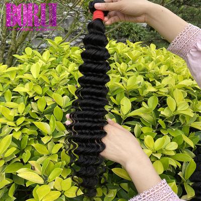 中国 100%の加工されていないクチクラによって一直線に並べられる毛の売り手、緩く深い波のペルーの毛 販売のため