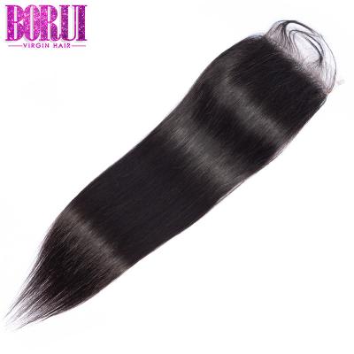 Cina Natrual che separa capelli umani brasiliani, chiusura diritta del pizzo con i capelli del bambino in vendita