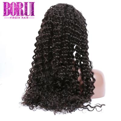 Cina 360 ricci profondi merlettano il grado peruviano dei capelli umani 10A della parrucca frontale nessuno spargimento in vendita