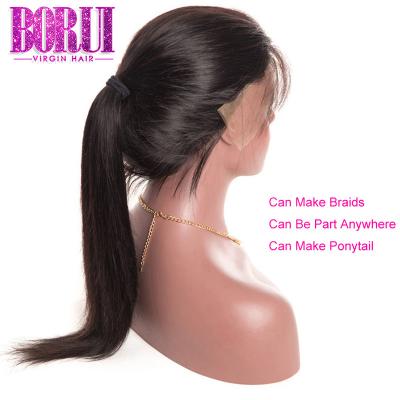 Cina Rete elastica brasiliana cruda dei capelli umani diritto della parrucca frontale di seta di 360 pizzi alla parte posteriore in vendita