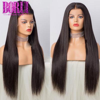 Cina Rete elastica brasiliana cruda dei capelli umani diritto della parrucca frontale di seta di 360 pizzi alla parte posteriore in vendita