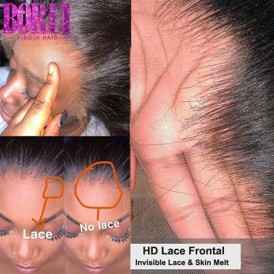 Cina Frontale su misura del pizzo della chiusura 13x4 del pizzo di stile HD nessun capelli vergini indiani di groviglio in vendita