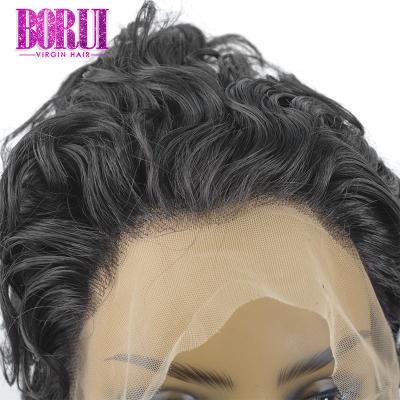 Cina Pixie Cut Lace Front Wigs breve Pixie Curly Human Hair ondulata in vendita