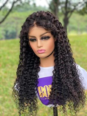 Cina Capelli umani profondi Preplucked Remy di Wave 13x4 della parrucca frontale trasparente del pizzo di HD in vendita