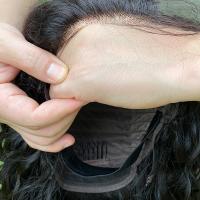 China 100% Unprocessed 5 By 5 HD Glueless Closure Wig Deep Wave for sale