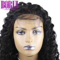 China Deep Wave Glueless 4x4 Lace Closure Wig 250% Density for sale