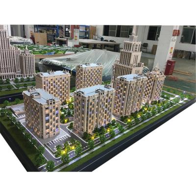 China Brown Stucco Exterior Finish on Architectural Model with Gable Roof Design for sale