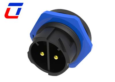 China Waterdichte vrouwelijke 2-pool kabel connector naar mannelijke panel montage connector Te koop