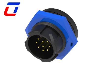 China Buitengewoon vrouwelijk waterdicht 9 pin draad aansluiting Man IP67 paneel Mount M19 Te koop