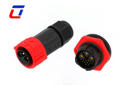 China 3+13 Pin Plug Socket Waterproof M25 Data And Power  Connector IP67 for sale