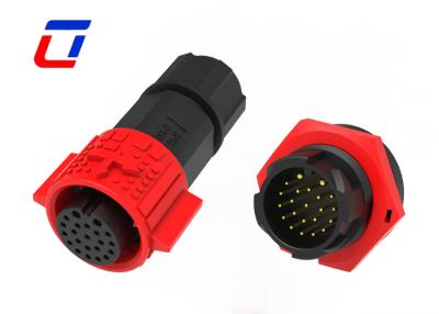 China Round Waterproof Connector M19 Multi Pin 2+20 Pin IP67 Gold Plated Wire Connectors for sale