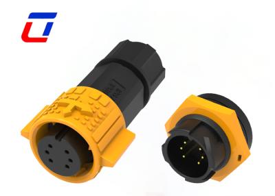 China M19 6 Pin Industrial Plug And Socket Push IP67 Waterproof Connector To Communication for sale