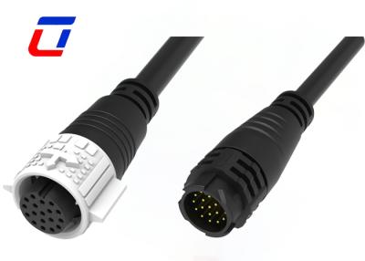 China 18 Pin Wire To Wire Plug Connectors CE M19 Waterproof Brass Gold-Plated Connector for sale