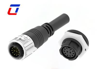China M19 300V Waterproof Cable Connector 12 Pin Self Locking Outdoor Connector for sale