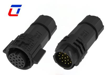 China M19 18 Pin Male Female Connector Nylon Push Locking Waterproof Connector for sale