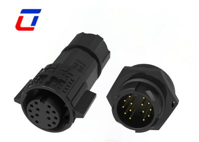 China M19 Waterproof Bulkhead Connectors 14 Pin Wire To Board Power Connector 300V for sale
