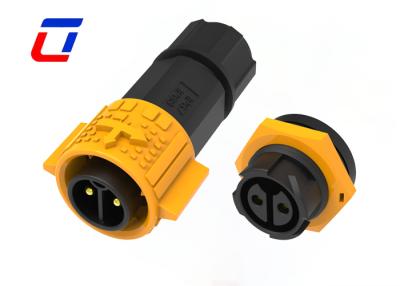 China 20A M19 2 Pin Bulkhead Power Connector Plastic IP67 Circular Quick Connectors for sale