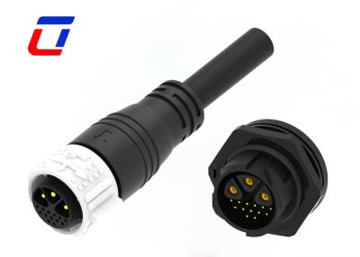 China M25 3+13 Pin Waterproof Cable Connector Best Push Lock Multi Pin Connectors for sale
