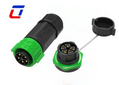 China M25 5 Pin IP67 Circular Connectors 50A Plastic Male Female Plug Socket Connectors for sale