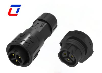 China M16 3 Core Waterproof Cable Connector DC Quick Lock Brass Gold-Plated Power Connectors for sale