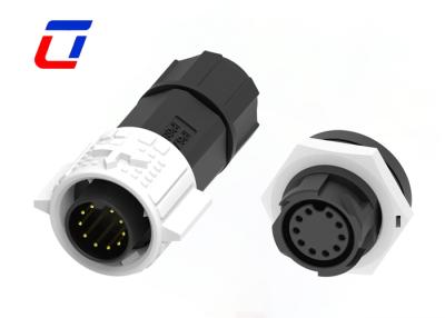 China 300V Circular Push Pull Connectors 10 Pin M19 Waterproof Connector For Outdoor LED Displays for sale