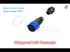 Conector de cabo à prova d'água de núcleo 3 do tipo Push Lock 20A M19 macho fêmea 3 pin