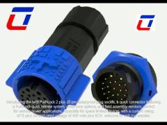 M19 Push Lock 2+20 Pin Waterproof Plug Socket Water Tight Electrical Connector