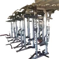 China Half Cage Bench Press Smith Machine Multifunctional Gym Rack with Dumbbell Function for sale