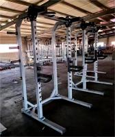 China Half Cage Bench Press Smith Machine Multifunctional Gym Rack with Dumbbell Function for sale