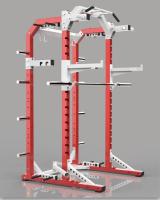 China Half Cage Bench Press Smith Machine Multifunctional Gym Rack with Dumbbell Function for sale
