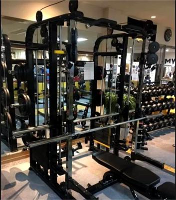 China Equipamento de exercícios de fisiculturismo Cage Squat Rack com cabos multifunção Crossover à venda