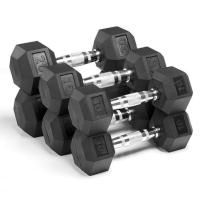 China Weightlifting Exercise Dumbbells with Optional Selectable Frame Color Rubber Material for sale