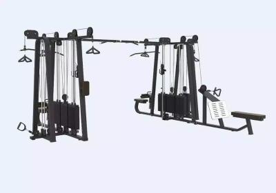 Cina 8 Stazione Lat Tirare giù Long Pull Back Press Cable Crossover Righe bassa kin su e giù in vendita