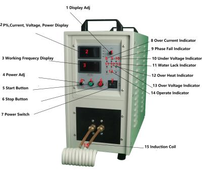 China Hf-15kw High Frequency Induction Heating Machine/ Brazing Machine for Brazing, Heat, Annealing, Quenching for sale