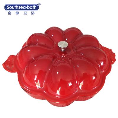 China Special-shaped Enamel Cast Iron Pot/Pumpkin Shaped Cast Iron Pot for sale