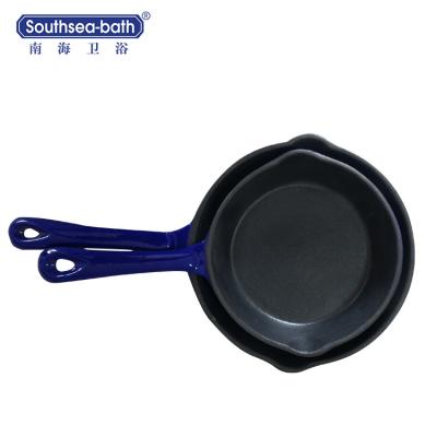China 2018 Popular Professional Factory Blue Enamel Cast Iron Skillet Set for sale