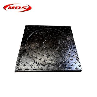 China Intelligent en124 d400 round and square ductile cast iron manhole cover for smart city for sale