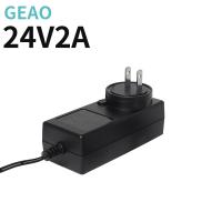 China 24V 2A Plug In Power Adapter Interchangeable Universal Charging Adapter FCC for sale