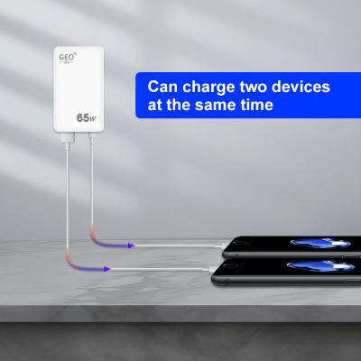 Cina caricatore della parete del palladio 65W USB C di 20V 3.25A GaN Fast Charger ad alta potenza in vendita
