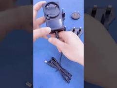 Black 24V 2.5A Interchangeable Power Adapter Universal Versatile