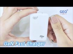 Portable GaN Fast Charger Adapter USB 5V 3A 20W PD Lightweight