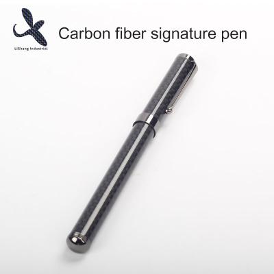 China 2019 new style carbon fiber with copper inner black signature pen carbon fiber gift pen for sale